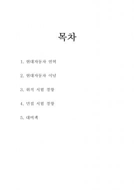 현대자동차 의 입사 및 면접전략-1페이지