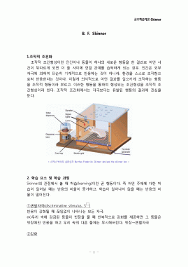 [교수학습이론] B.F. Skinner(스키너)-1페이지