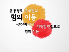 유통경로 구성원의 힘의이동,마케팅,브랜드,브랜드마케팅,기업,서비스마케팅,글로벌,경영,시장,사례,swot,stp,4p-1페이지