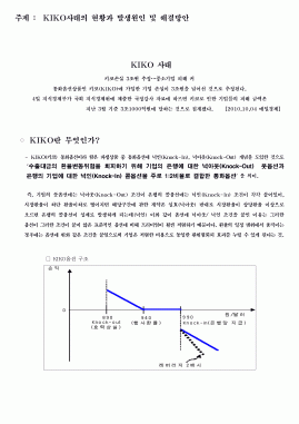 KIKO사태의 현황과 발생원인 및 해결방안, KIKO란 무엇인가?-1페이지