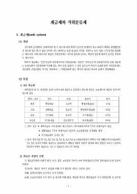 계급제와 직위분류제 - 4대 계급제-1페이지