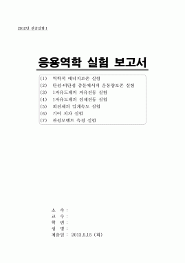 전공실험[동역학 실험]A+-1페이지