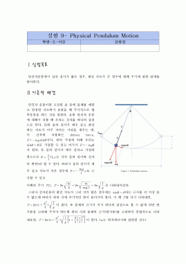 일반물리학 실험 진자운동-1페이지