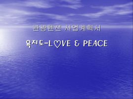 관광펜션 사업계획서 - 욕지도-LVE & PEACE-1페이지
