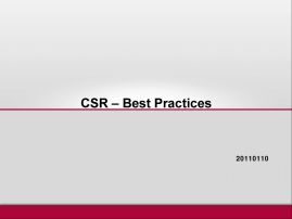 기업의 사회적 윤리 CSR 사례 (CSR – Best Practices)-1페이지