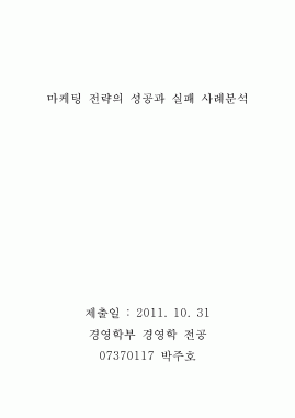 마케팅 전략의 성공과 실패 사례분석-1페이지