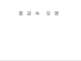 [공중보건] 중금속 오염-1페이지