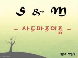 S&M - 사도마조히즘 - 성문제,성윤리,마케팅,브랜드,브랜드마케팅,기업,서비스마케팅,글로벌,경영,시장,사례,swot,stp,4p-1페이지