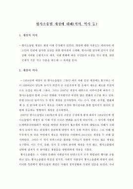 형사소송법 개정에 대해(의의, 역사 등)-1페이지