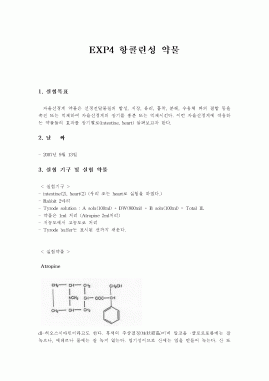 약리학 실험보고서 - 항콜린성 약물의 효과-1페이지