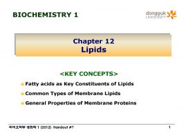 BIOCHEMISTRY 1 - Chapter 12 Lipids-1페이지