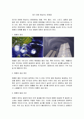 [지구과학] 태풍 - 대기 관련 현상이나 문제점-1페이지