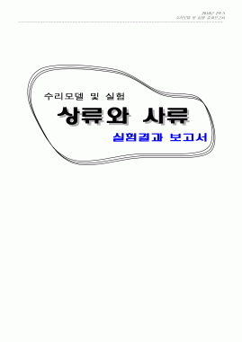 [수리모델 및 실험] (결과) 상류와 사류-1페이지