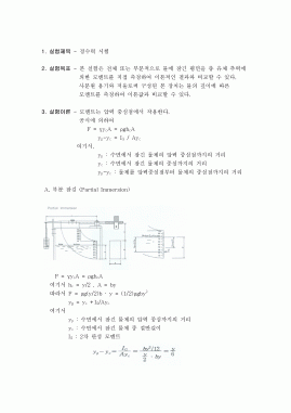 유체역학 정수력시험-1페이지