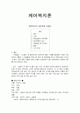 [케어복지론] 케어복지의 실천과정 흐름도-1페이지