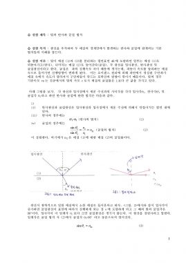 빛의 반사와 굴절 법칙-1페이지