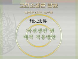 고전소설 <국선생전(麴先生傳)> 문화컨텐츠접목 현대적 적용방안-1페이지