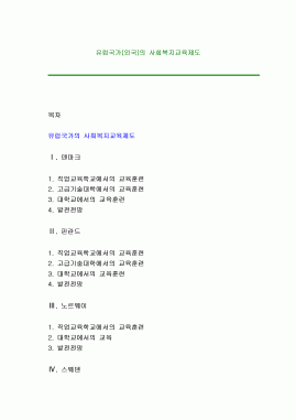 유럽국가(외국)의 사회복지교육제도-1페이지