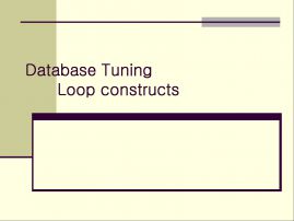 Database Tuning Loop constructs-1페이지