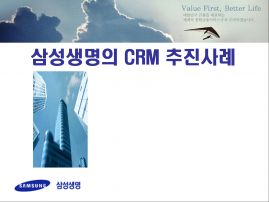 삼성생명의 CRM 추진사례 - mis삼성생명crm,삼성생명,마케팅,브랜드,브랜드마케팅,기업,서비스마케팅,글로벌,경영,시장,사례,swot,stp,4p-1페이지