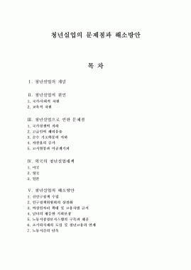 (A+평가 레포트)청년실업의 문제점과 해소방안-1페이지