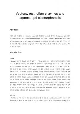 [생물학 실험보고서] Mini scale preparation of plasmid DNA -1페이지