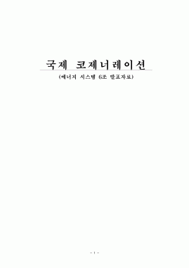 [에너지 시스템] 국제 코제너레이션-1페이지