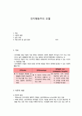 인지행동주의 모델-1페이지