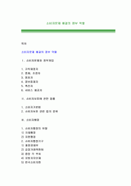 소비자문제 해결의 정부 역할-1페이지