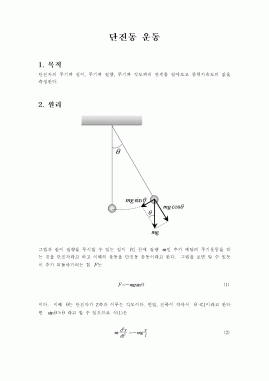 [물리 실험 보고서] 단진동 운동-1페이지