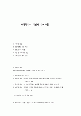 사회복지의 개념과 사회사업-1페이지