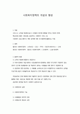 사회복지정책의 개념과 형성-1페이지