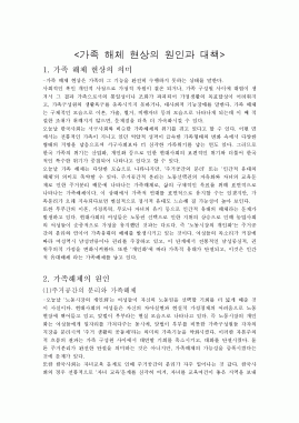 가족 해체 현상의 원인과 대책-1페이지