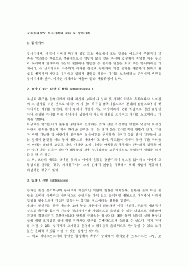 교육심리학상 적응기제의 종류 중 방어기제-1페이지