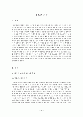 [사회복지] 청소년 가출의 원인과 유형 가출 청소년으로 인한 문제점 청소년들의 가출 실태와 가출에 대한 태도-1페이지