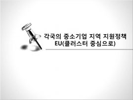 각국의 중소기업 지역 지원정책 EU(클러스터 중심으로)-1페이지