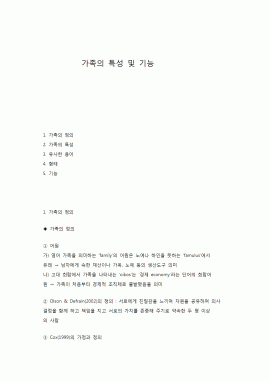 가족의 특성 및 기능-1페이지