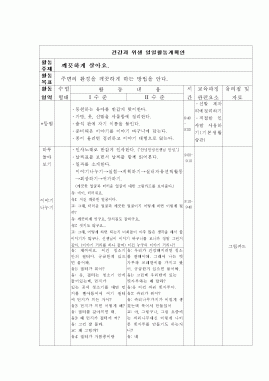 건강교육  일일활동계획안, 위생교육 일일활동계획안-1페이지