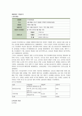 대한항공 기업분석-1페이지