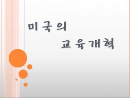 미국의 교육개혁  - PPT 자료-1페이지