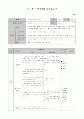 모유수유 보건교육 계획안-1페이지