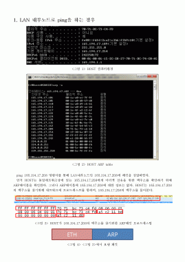 [무선통신] Wireshark을 이용한 IP 패킷 전달 과정 확인-1페이지