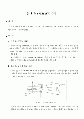 [물리학 실험] 3-8 오실로스코프 측정-1페이지