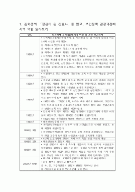 김화중의 장관이 된 간호사를 읽고(보건정책 결정과정에서의 역할)-1페이지