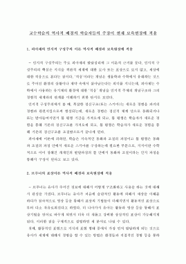 교수학습의 역사적 배경의 학습자들의 주장이 현재 보육현장에 적용-1페이지