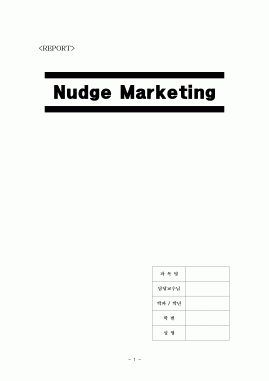 넛지마케팅 Nudge marketing 넛지의 정의 진화하는 고객 수동적고객 능동적고객 상품마케팅 창조리더십 창의적인재유형 프로슈머 스마트슈머 디지털화에 따른 소비자구분 고객가치-1페이지