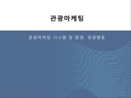 관광마케팅 시스템 특성 전략적마케팅 전술적마케팅 관광행동 관광행동의 개인적요인 문화와 하위문화 개인간요인 구매 정보탐색 욕구인식-1페이지