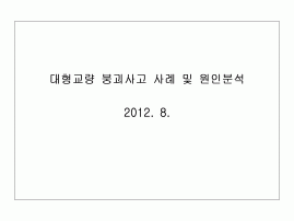 대형교량 붕괴사고 사례 및 원인분석 2012. 8.-1페이지