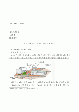 [국토관계법] 건폐율과 용적률의 효과 및 현상제시-1페이지