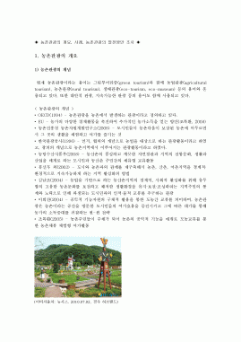 농촌관광의 개요, 사례, 농촌관광의 발전방안 조사-1페이지